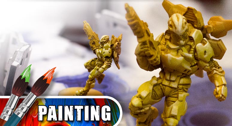 3 Colours Up – Painting Yellow Armour – OnTableTop – Home of Beasts of War